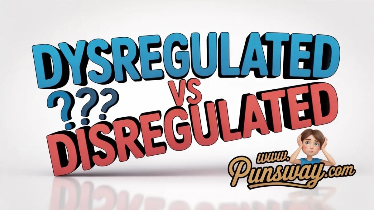 Dysregulated vs Disregulated One Is Correct and Touch of Humor - Puns Way